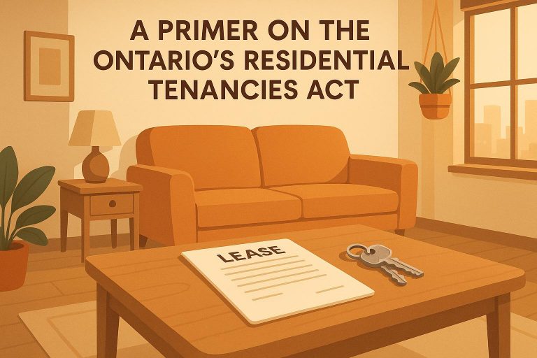 A Primer On The Ontario’s Residential Tenancies Act | Renting Well